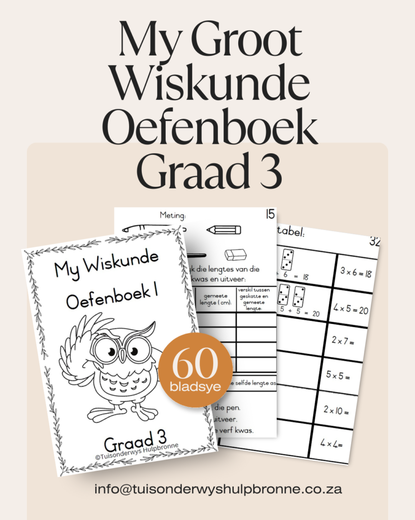 My Groot Wiskunde Oefenboek – Graad 3 – Tuisonderwys Hulpbronne