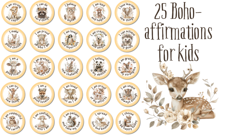 25 Boho Affirmations for kids – Tuisonderwys Hulpbronne