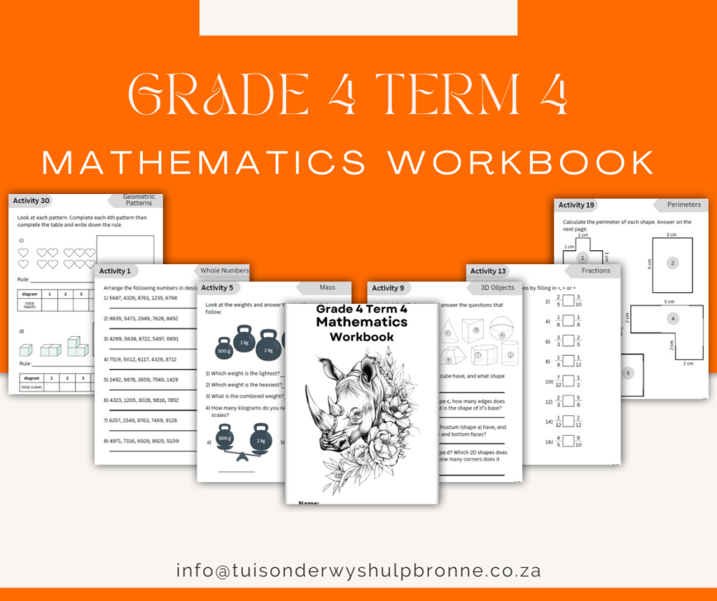 Grade 4 Term 4 Mathematics Workbook – Tuisonderwys Hulpbronne