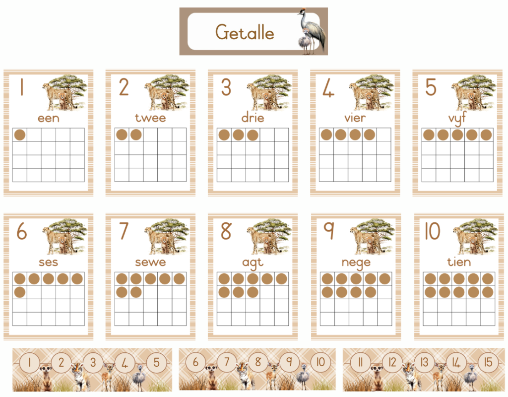 Safari Wilde Diere Klaskamer Tema – Safari Wild Animals Classroom Theme ...