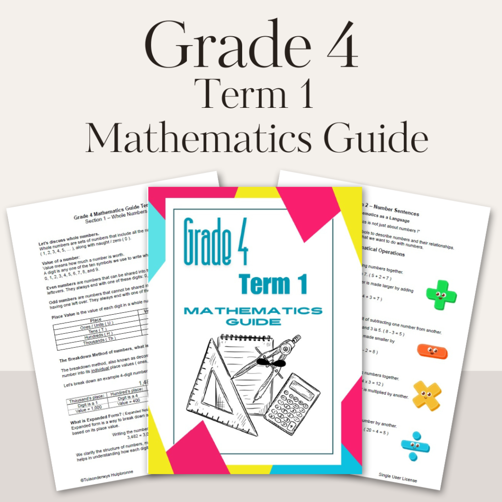 Grade 4 Term 1 Mathematics Guide – Tuisonderwys Hulpbronne