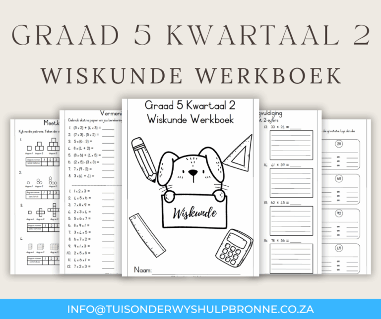 Graad 5 Kwartaal 2 Wiskunde Werkboek – Tuisonderwys Hulpbronne