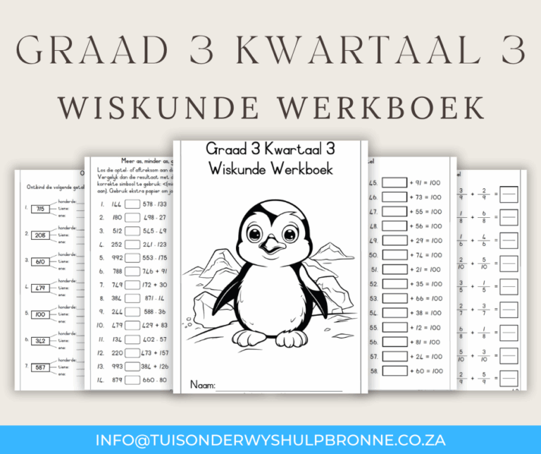 Graad 3 Kwartaal 3 Wiskunde Werkboek – Tuisonderwys Hulpbronne